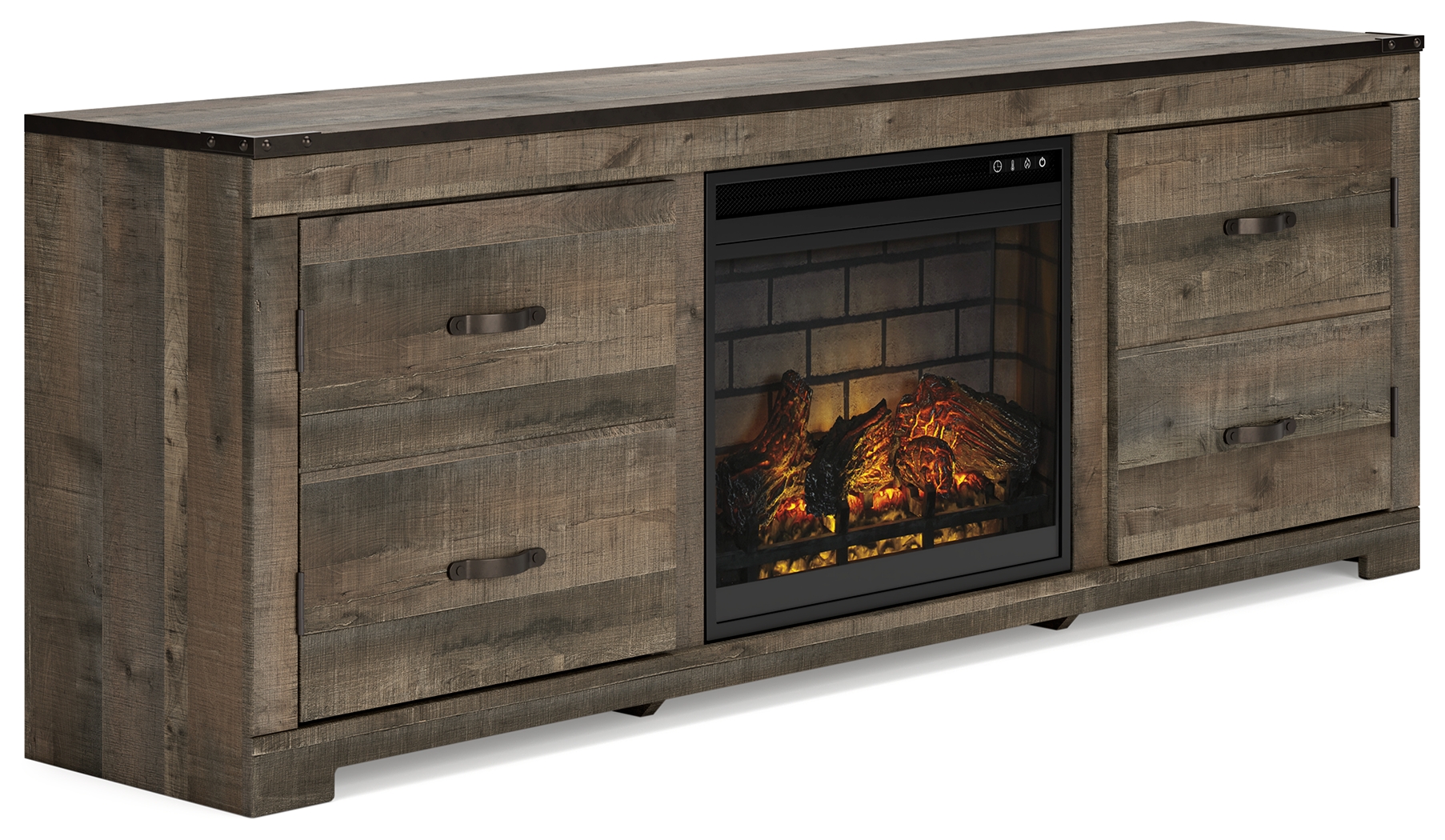 Ashley Furniture Trinell 63" TV Stand with Electric Fireplace Rent to ...